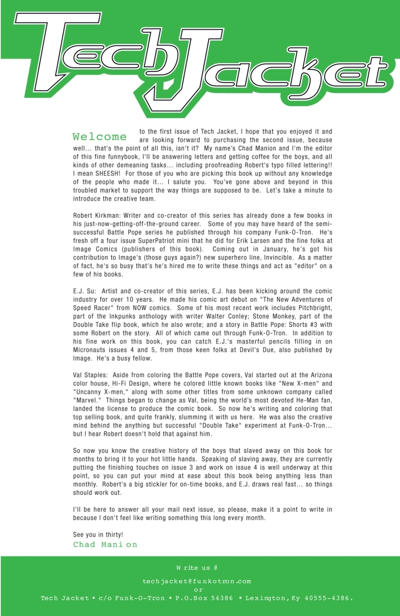 Read Tech Jacket #1 | Image Comics